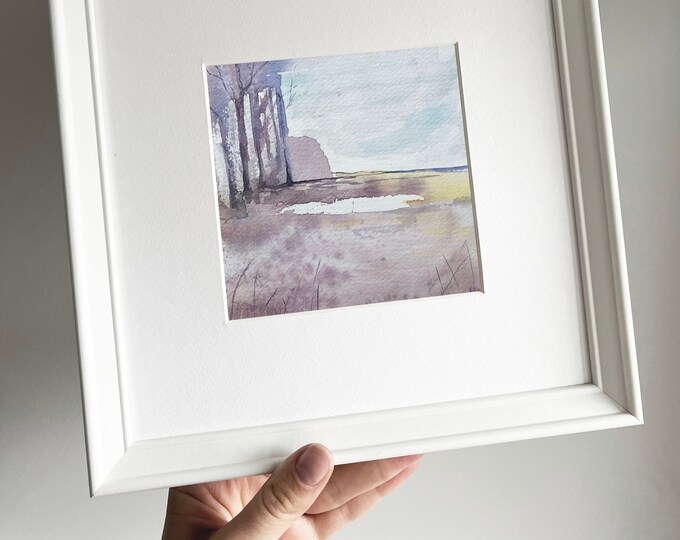Framed ORIGINAL Artwork, Watercolor Mini Painting Handmade, Signed ...