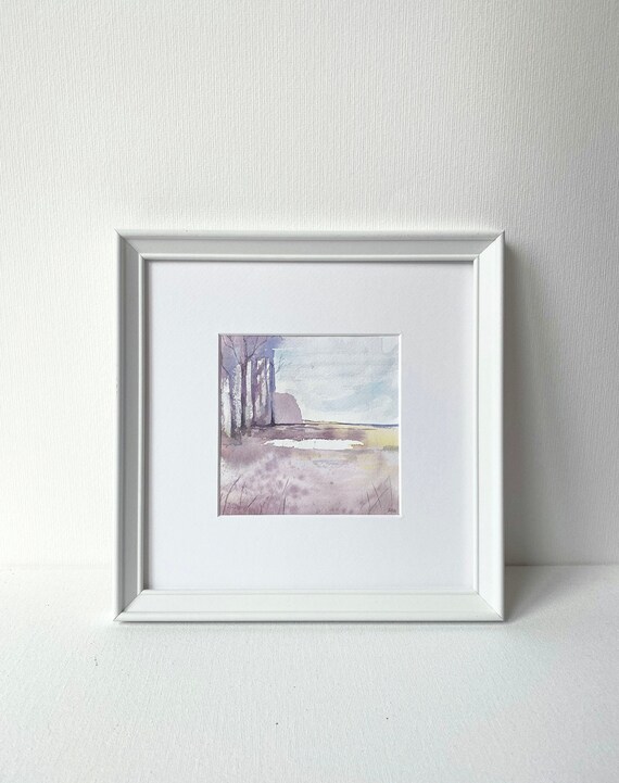 Framed ORIGINAL Artwork Watercolor Mini Painting Handmade - Etsy