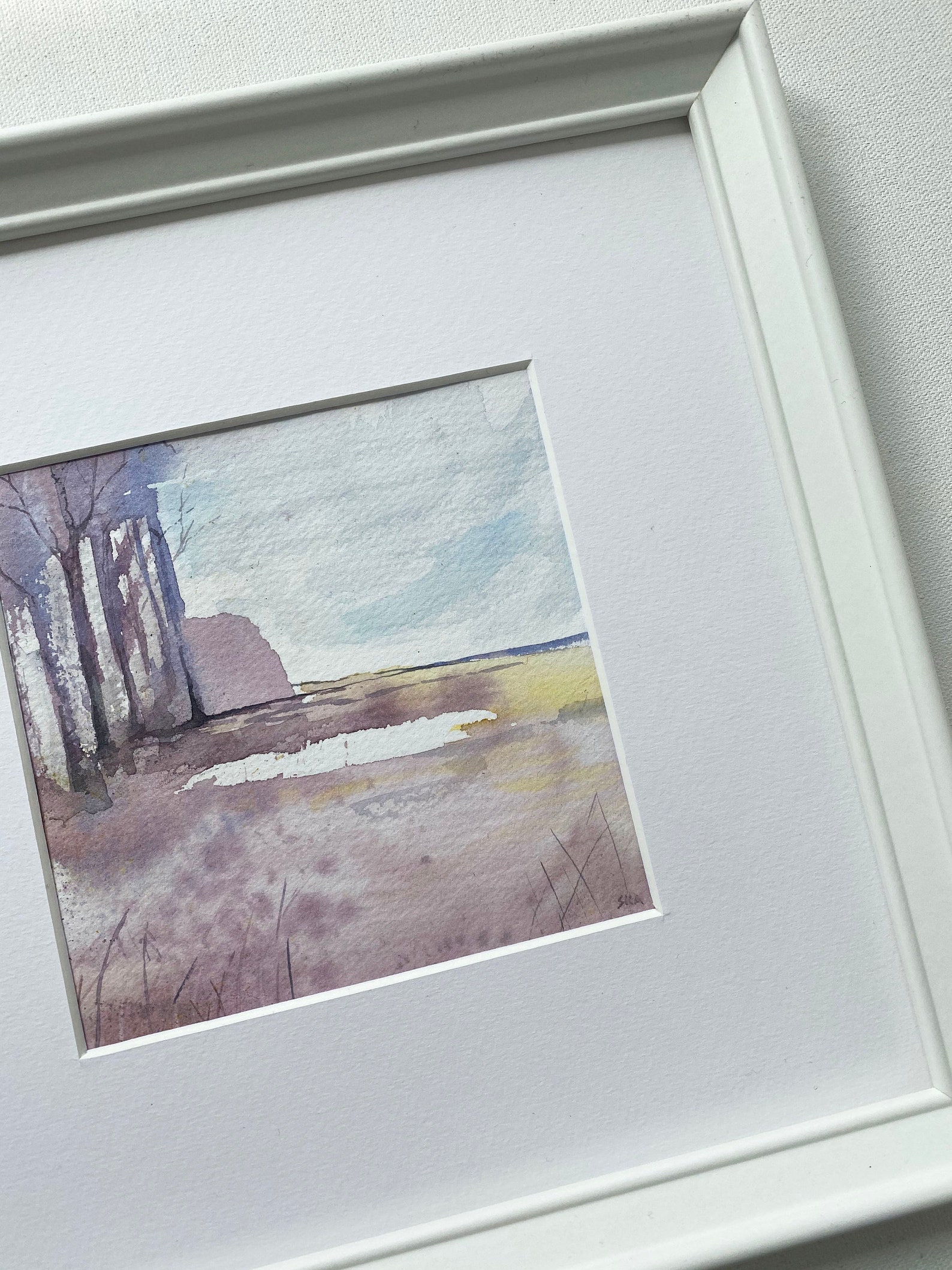 Framed ORIGINAL Artwork Watercolor Mini Painting Handmade - Etsy