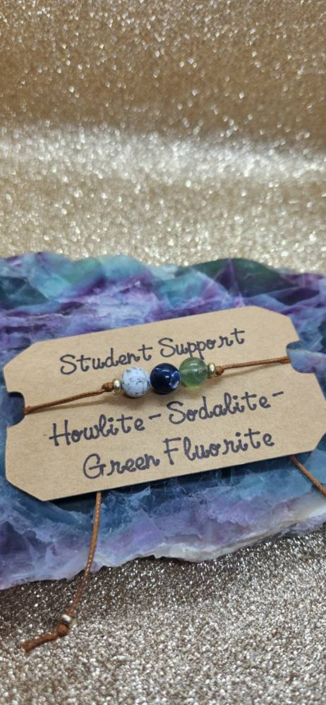 Student / School Support Sliding Knot Adjustable Bracelet Crystals for ...