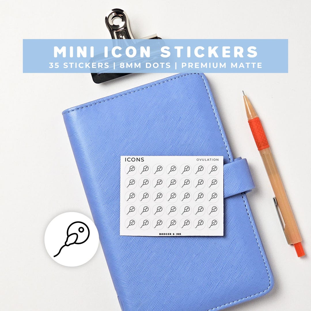 Ovulation Stickers | Mini Icons | Ovulation, Fertility, Cycle Tracking ...