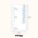 PRINTED Personal Course Overview Inserts | 6 Ring Binder | Academic ...