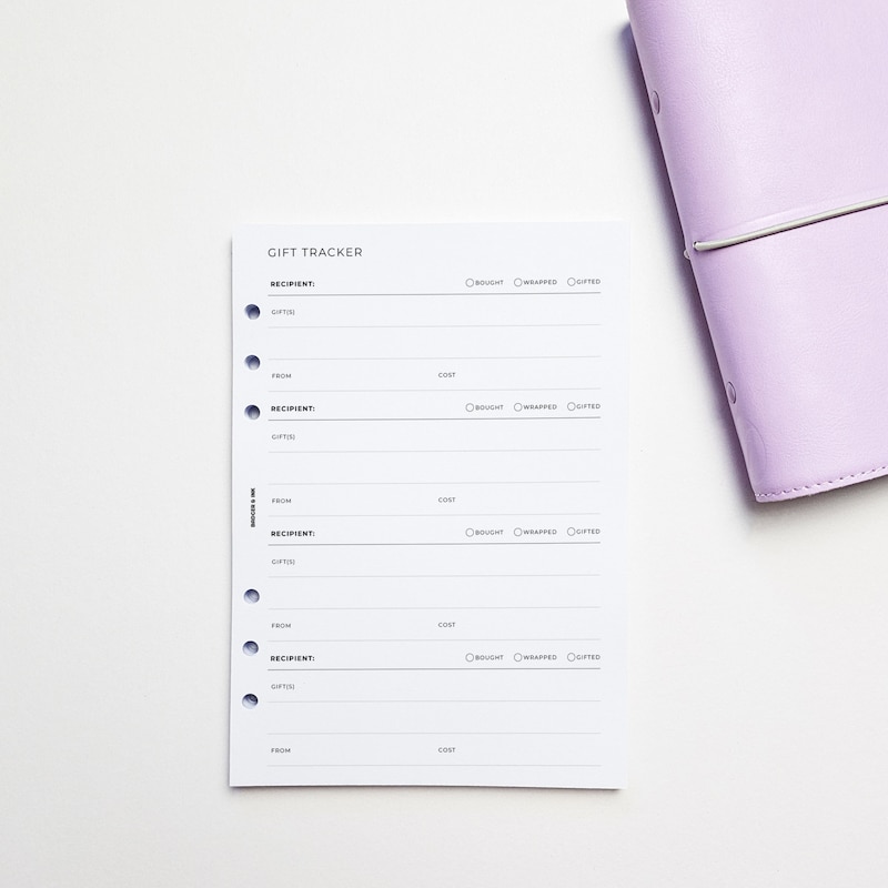 A5 Inserts Gift Planning - 60+ Gift Ideas for 2026