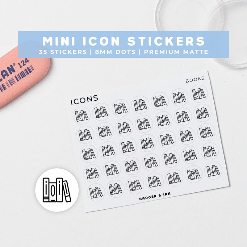 Study Library Stickers - Etsy UK