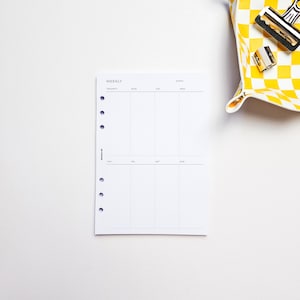 PRINTED A5 Weekly Planner Inserts | 6 Ring Organiser | Undated | Weekly Agenda Refill | Disc ...