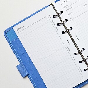 PRINTED Personal Course Overview Inserts | 6 Ring Binder | Academic ...