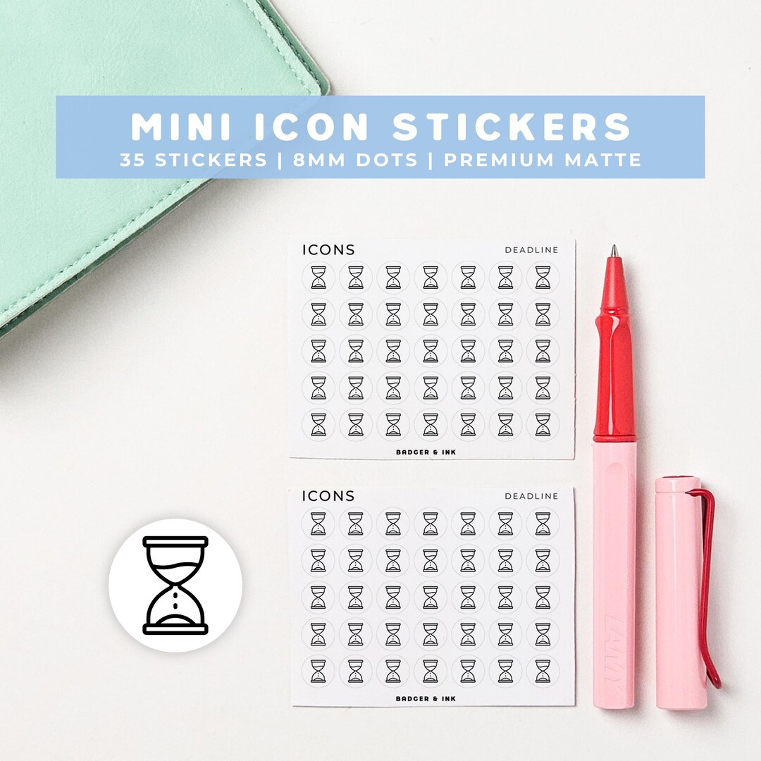 Deadline Stickers | Mini Icons | Deadline, Urgent, Project, Task ...