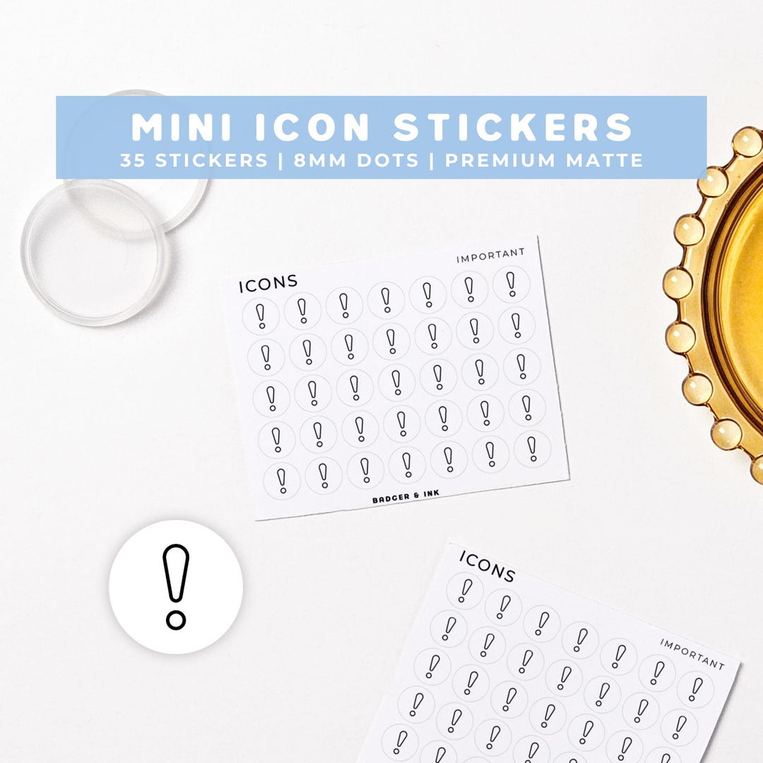 Important Stickers | Mini Icons | Important, Urgent, Priority, Task ...