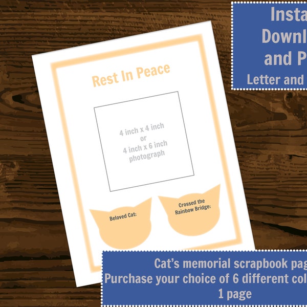 Cat Memorial Scrapbook Book - Etsy