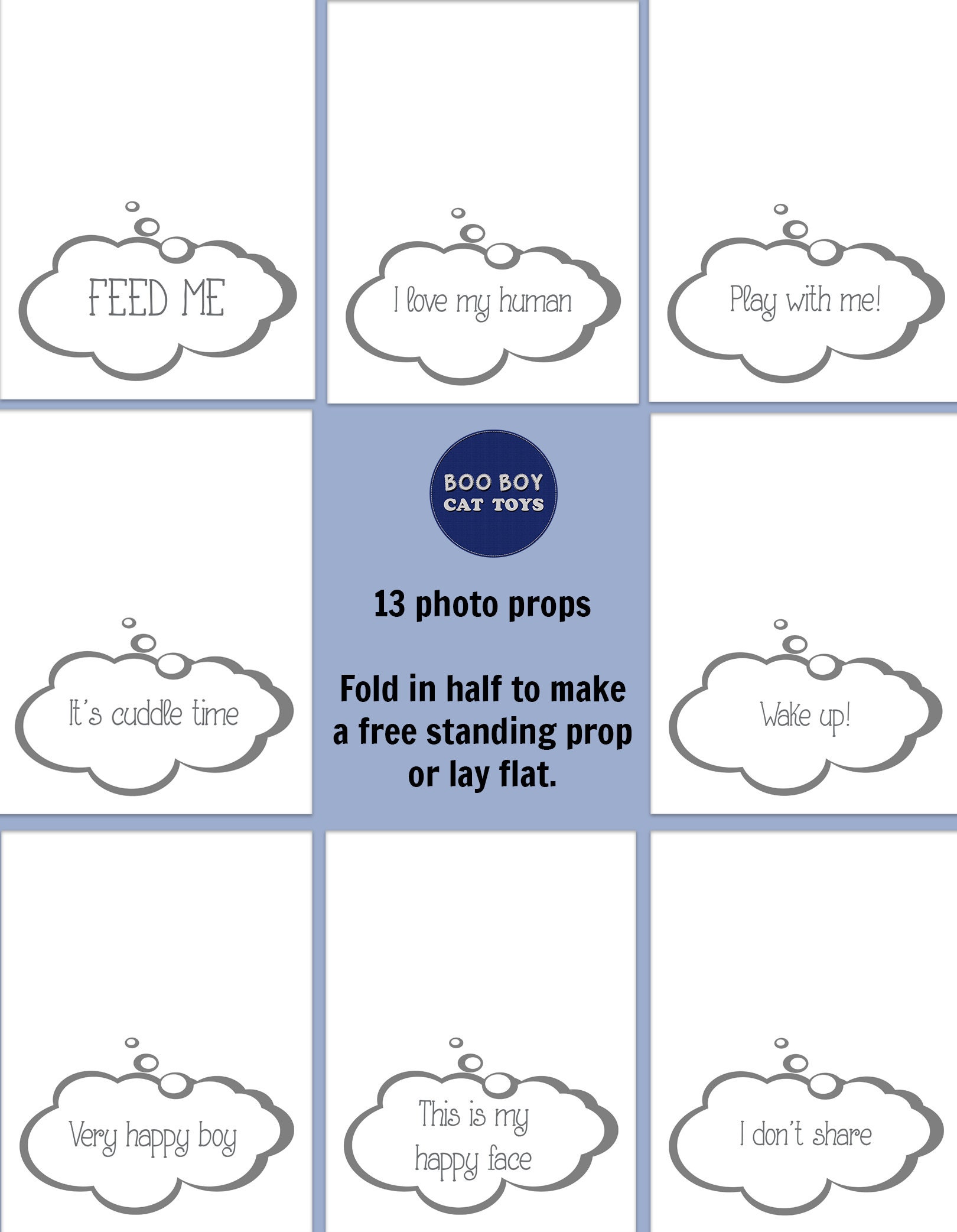 Printable Cat Photo Props Instant Digital Download - Etsy