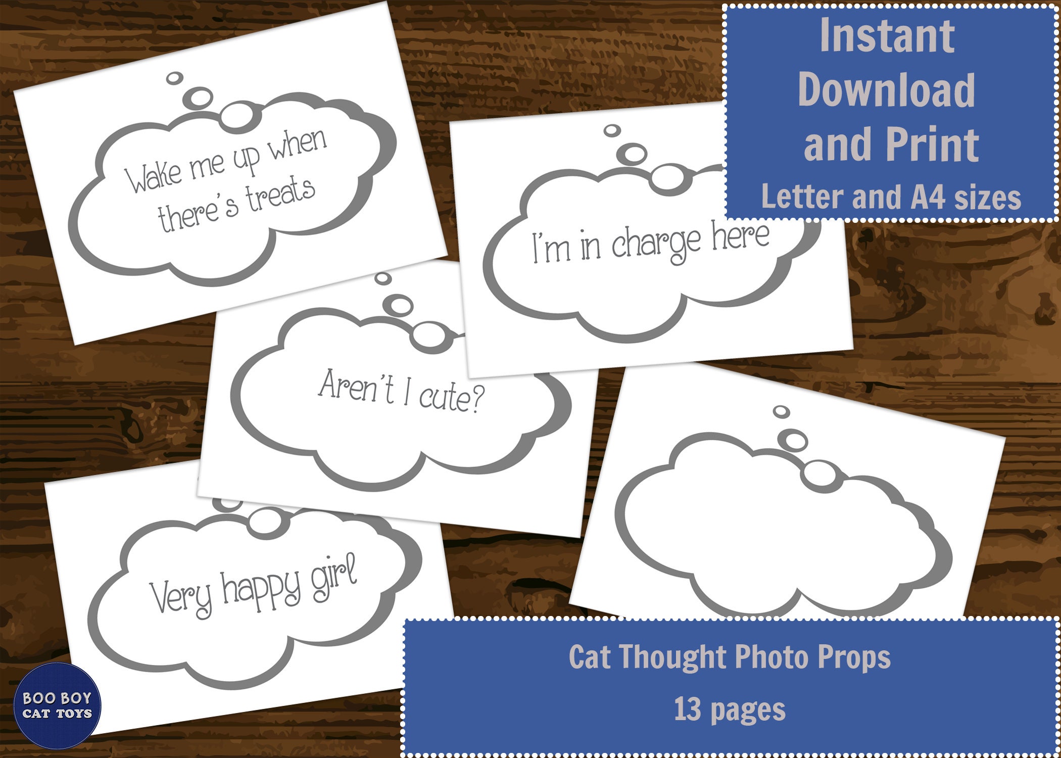 Printable Cat Photo Props Instant Digital Download | Etsy