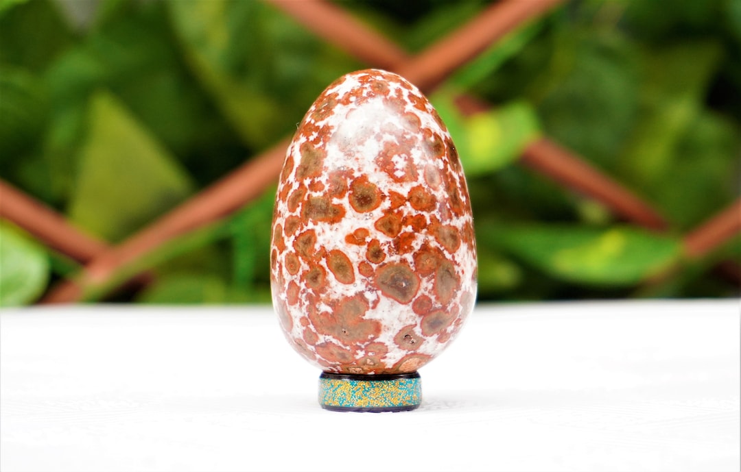 Rare 60MM Red Orbicular Poppy Jasper Stone Healing Metaphysical EGG - Etsy