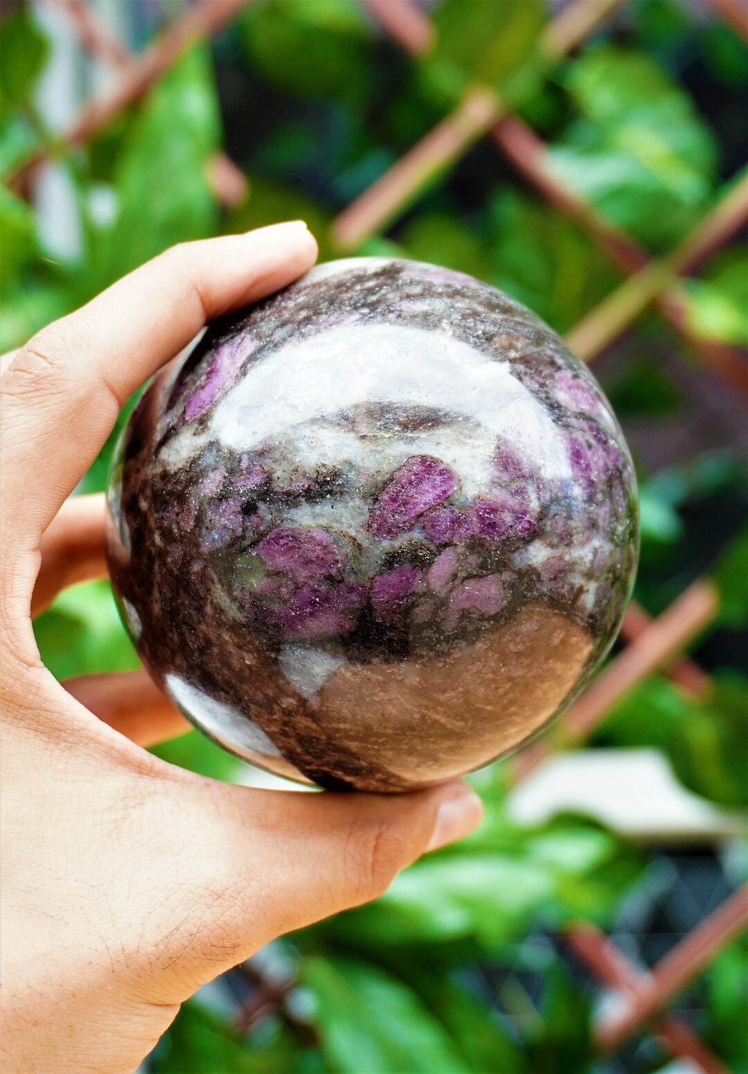 Large 100MM Pink Ruby in Spinal Matrix Stone Healing Metaphysical ...