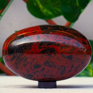 100MM Red Mahogany Obsidian Stone Minerals Healinging Lingam - Etsy