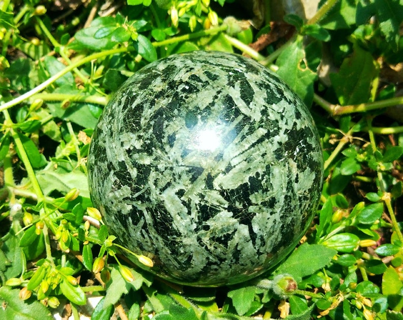 Beautiful 50MM Green Jasper Stone Healing Charged | Etsy