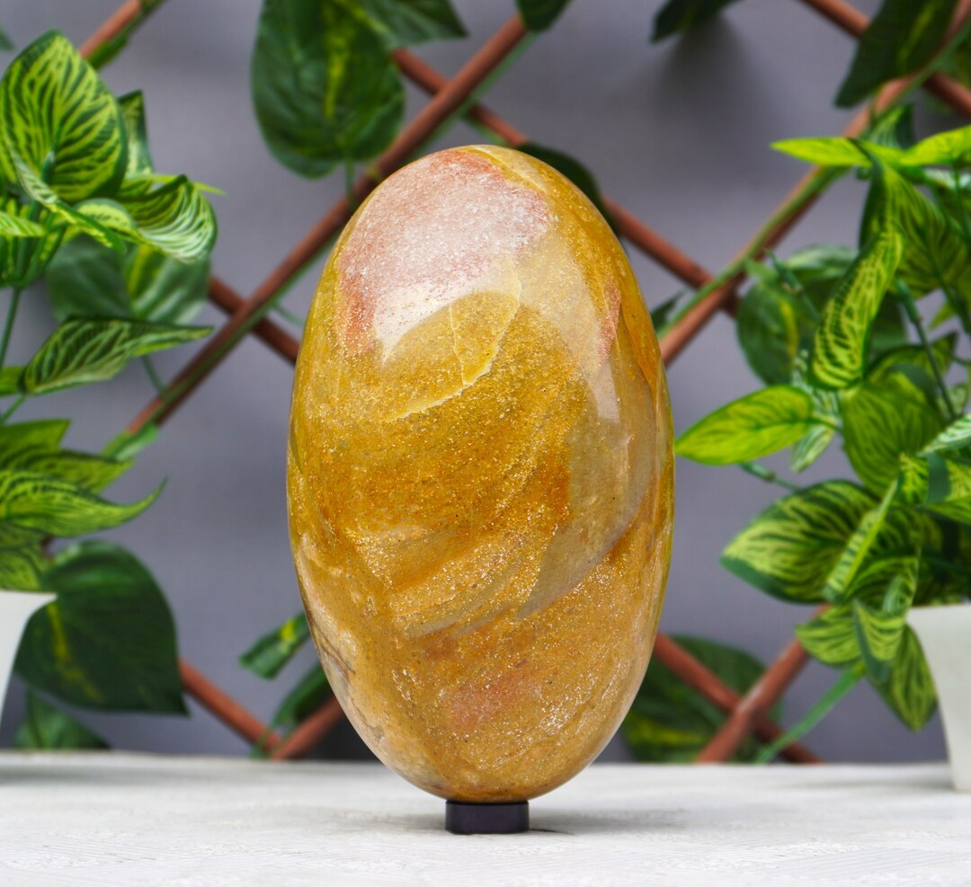 Large 160MM Genuine Yellow Jasper Stone Minerals Healing LINGAM - Etsy