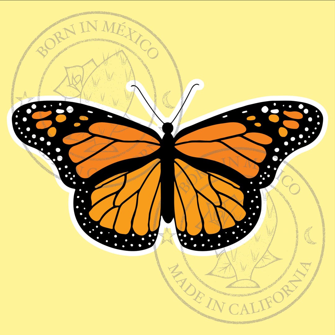 Monarch Butterfly (mariposa Monarca) Vinyl Sticker - Etsy
