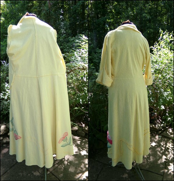 Vintage Ladies Chenille Robe, Original 1940s Old Holl… - Gem