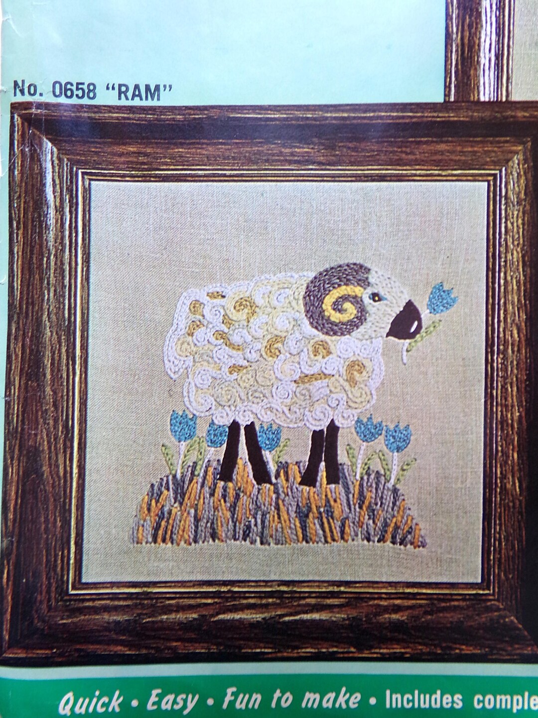 RAM Crewel Embroidery Kit, 1970s Vintage Paragon 0658 Stitchery, Retro ...