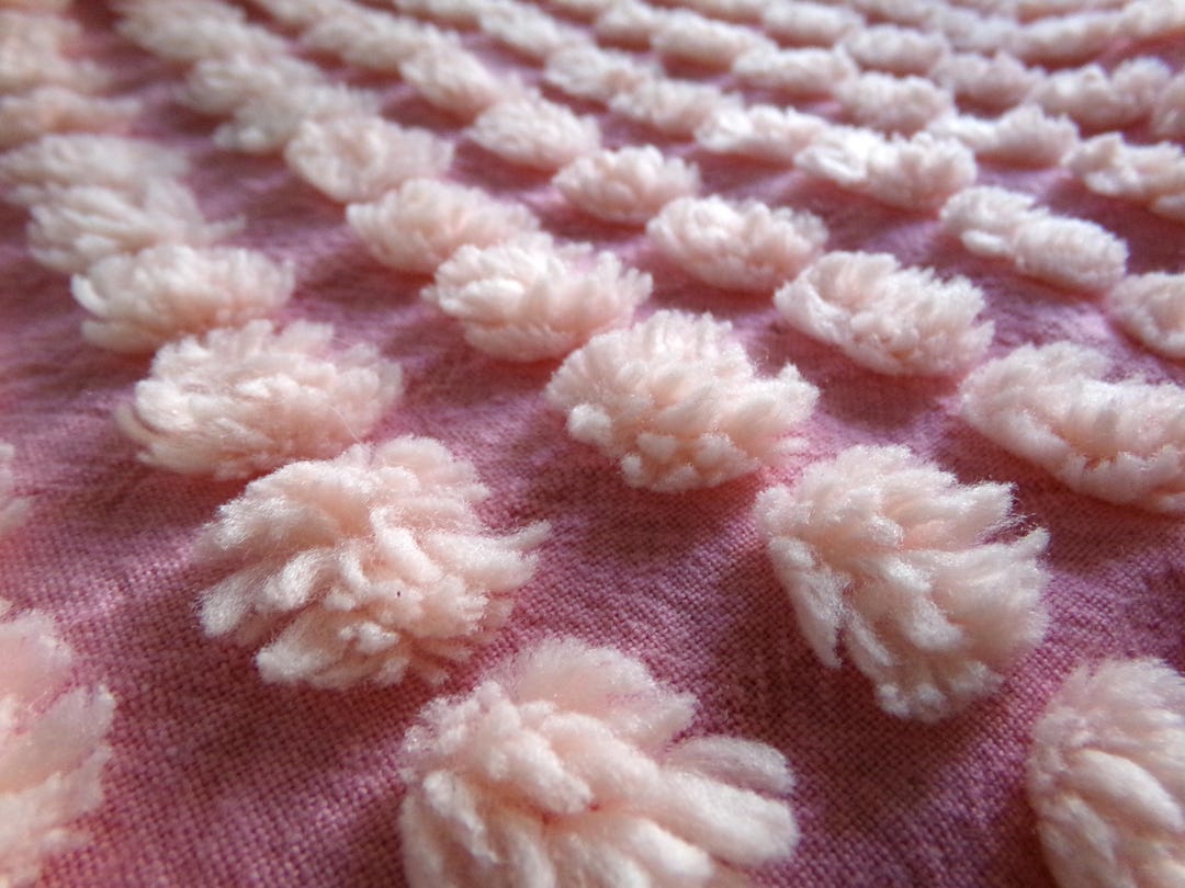 Cute Cotton Candy Puff Pops Vintage Chenille Fabric, 20 X 24 Inch Piece ...