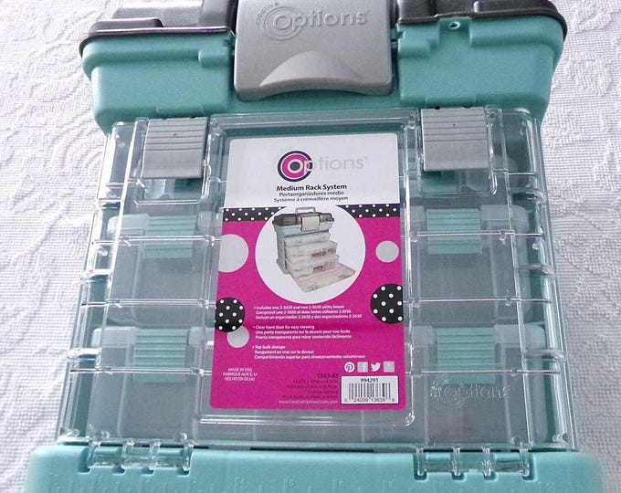Creative Options Medium Rack System Organizer Bin Craft Storage Case ...