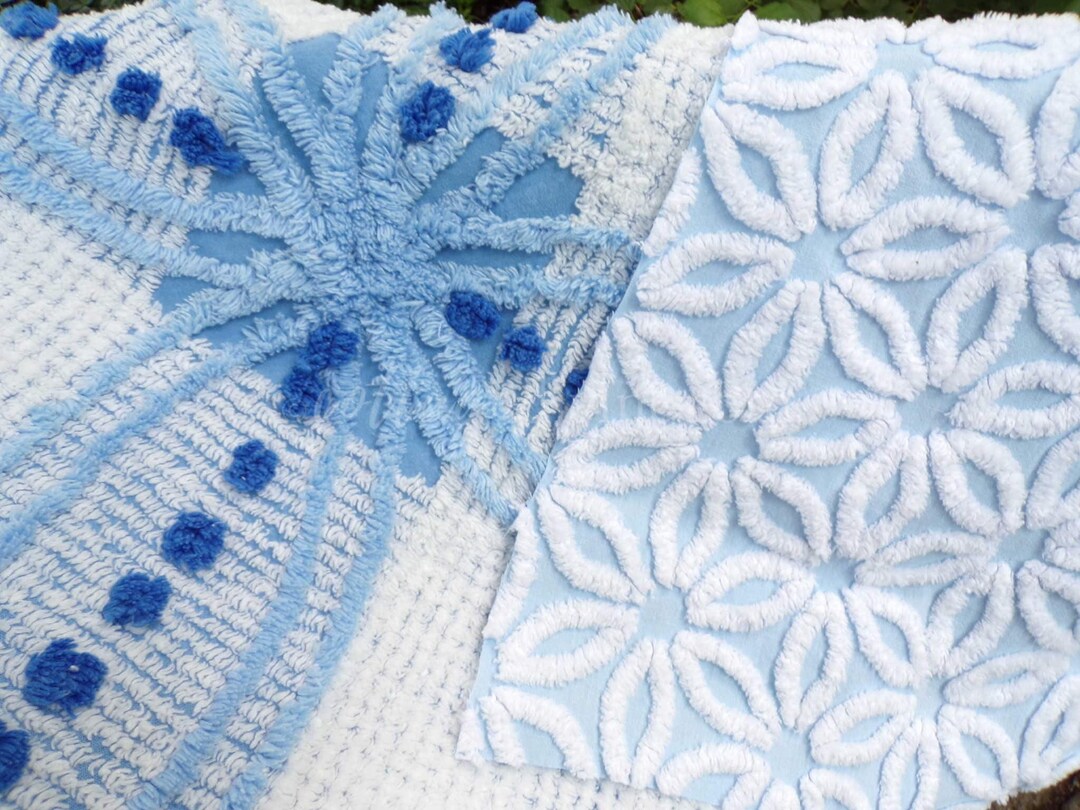 Mini Fabric Bundle, "beachy Coordinates," 2 Pieces From Vintage ...