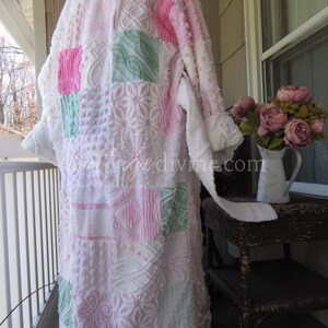 Patchwork Rag Quilt Vintage Chenille Coat Robe Heirloom - Etsy