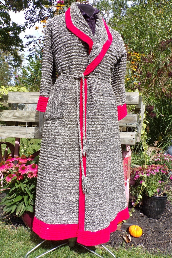 Red Peacock Vintage Women's Chenille Robe, 1940s Salt… - Gem