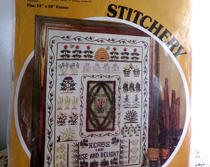 HERB 'N SPICE Garden Sampler Crewel Embroidery Kit, Vintage Paragon ...