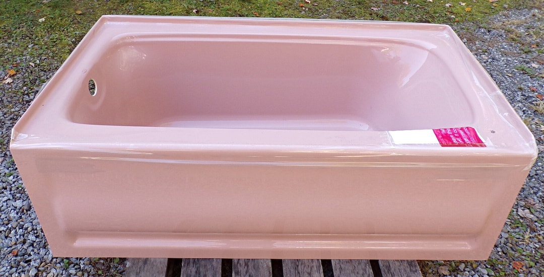 Vintage Pink Bathtub, Kohler Wild Rose Bancroft Tub, new Old Stock ...
