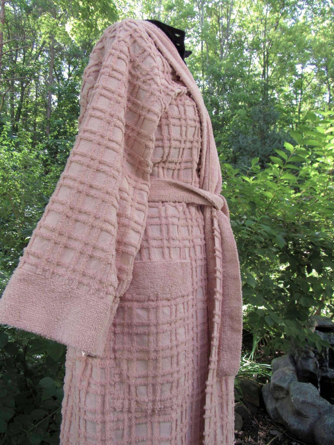 Cozy Y2K Era Vintage Chenille Robe, Ladies Spa Style Bathrobe, Medium ...