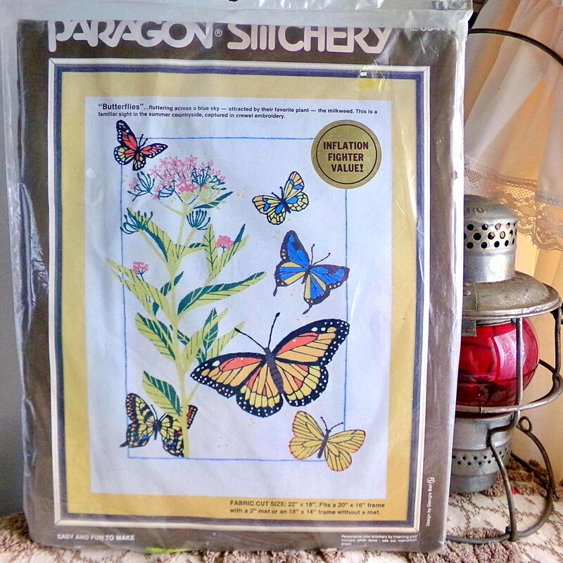 Vintage Crewel Kit - Etsy