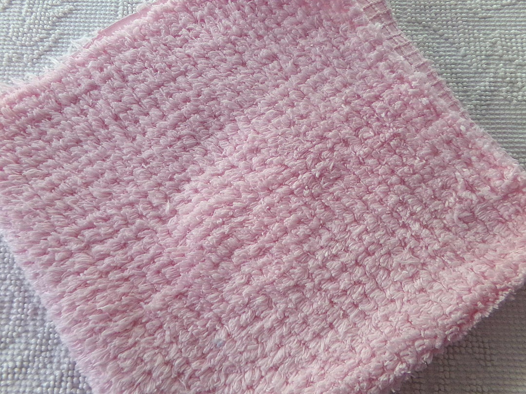 Cuddle Pink Vintage Chenille Fabric, Micro Grid Waffle Pattern, 20 X 20 ...