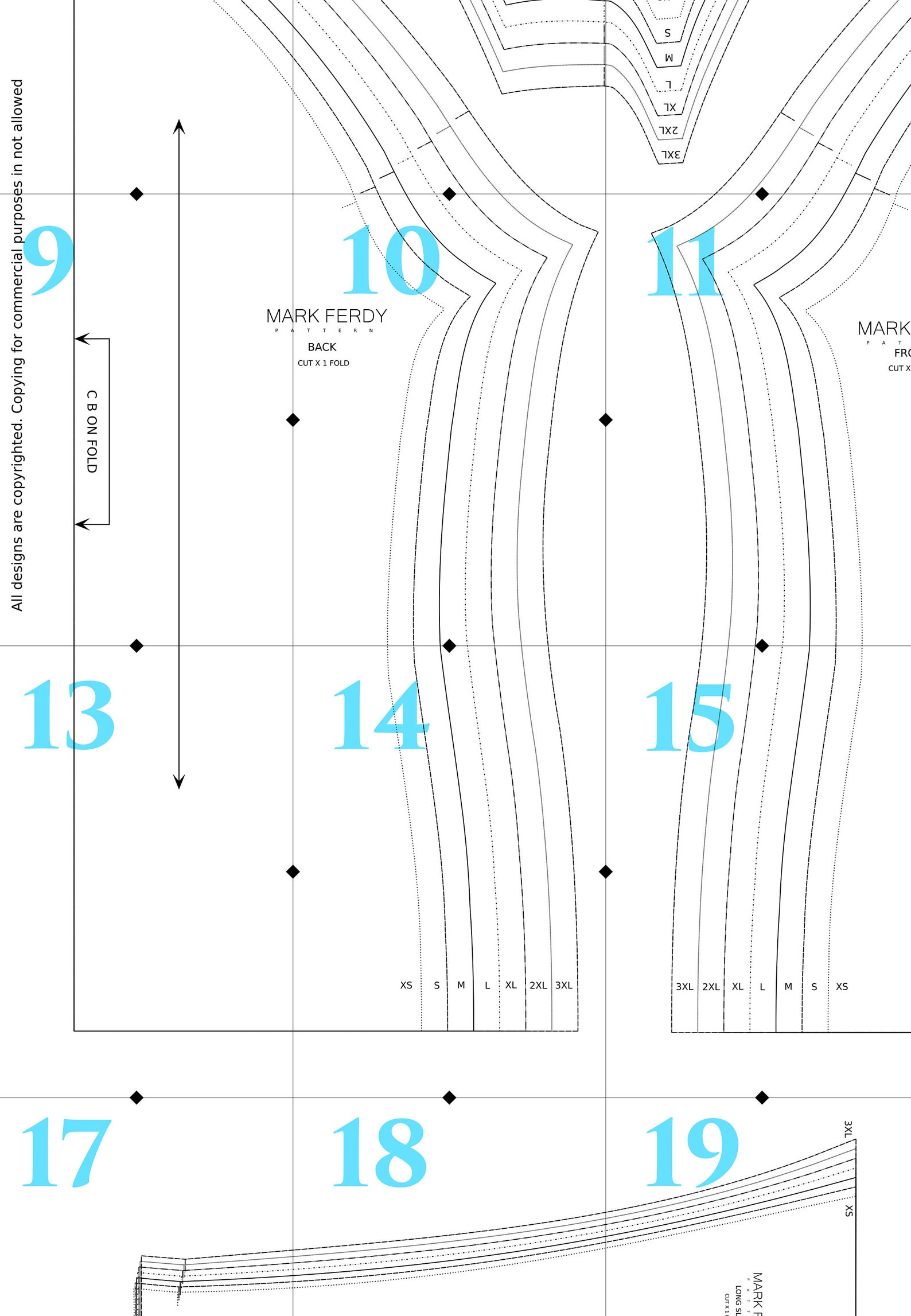 Raglan T-shirt Layered Long Sleeve Sewing Pattern for Women XS - Etsy