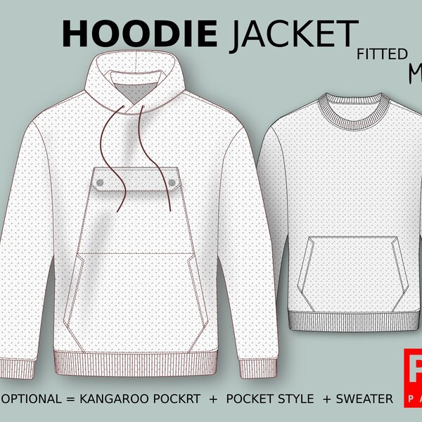 Mens Hoodie Sewing Pattern - Etsy