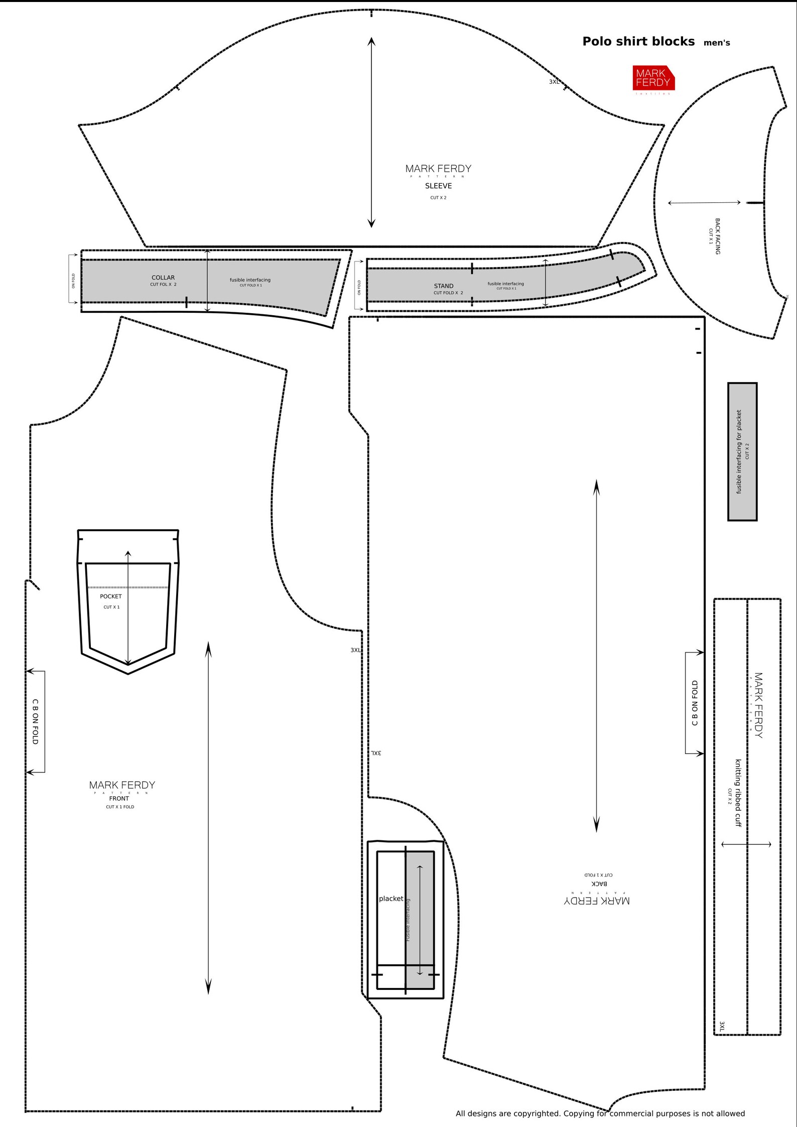 PDF Polo Shirt Sewing Pattern for Men XS / XXXL - Etsy UK