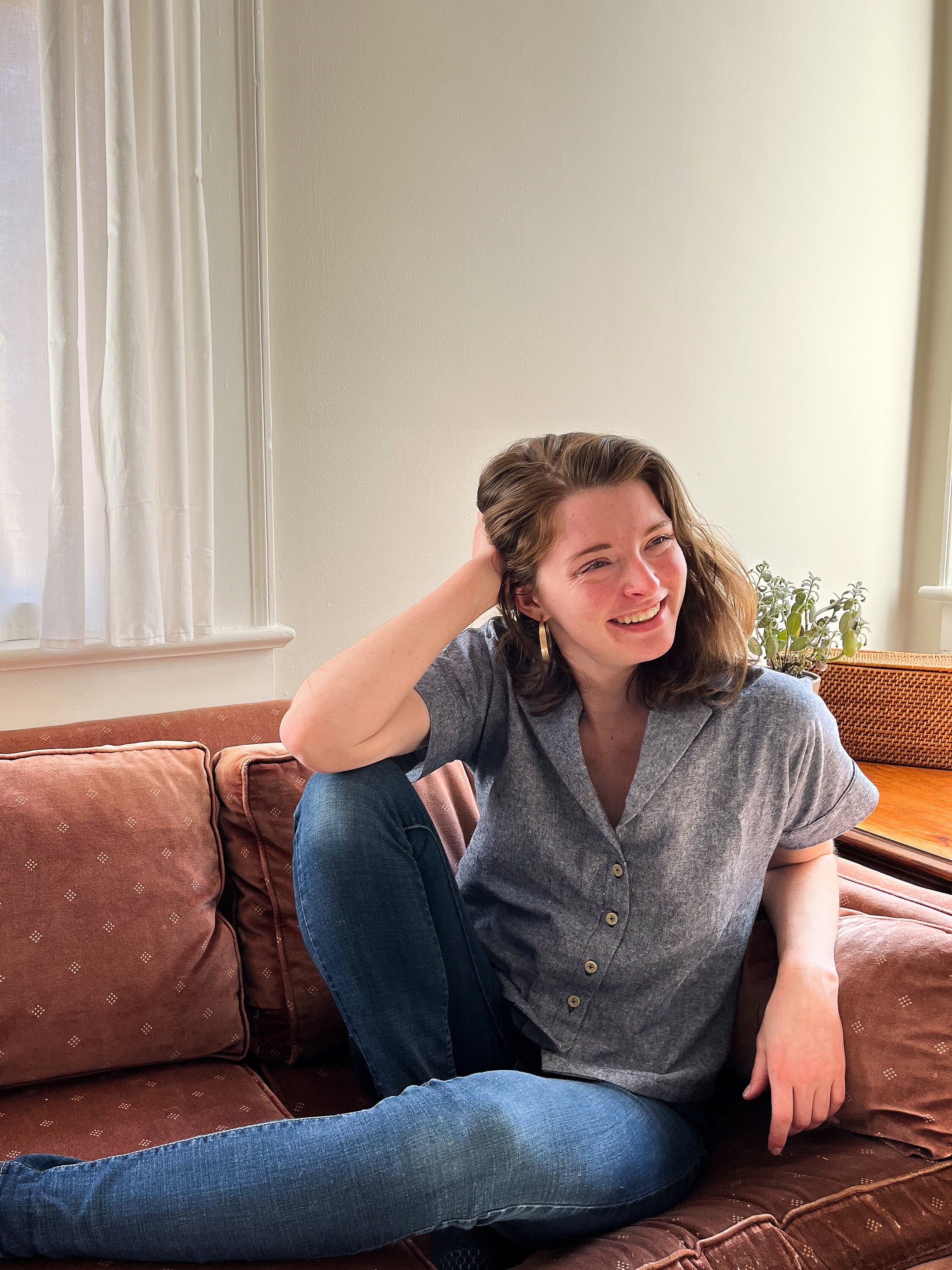 Molly Top: Denim Blue - Etsy