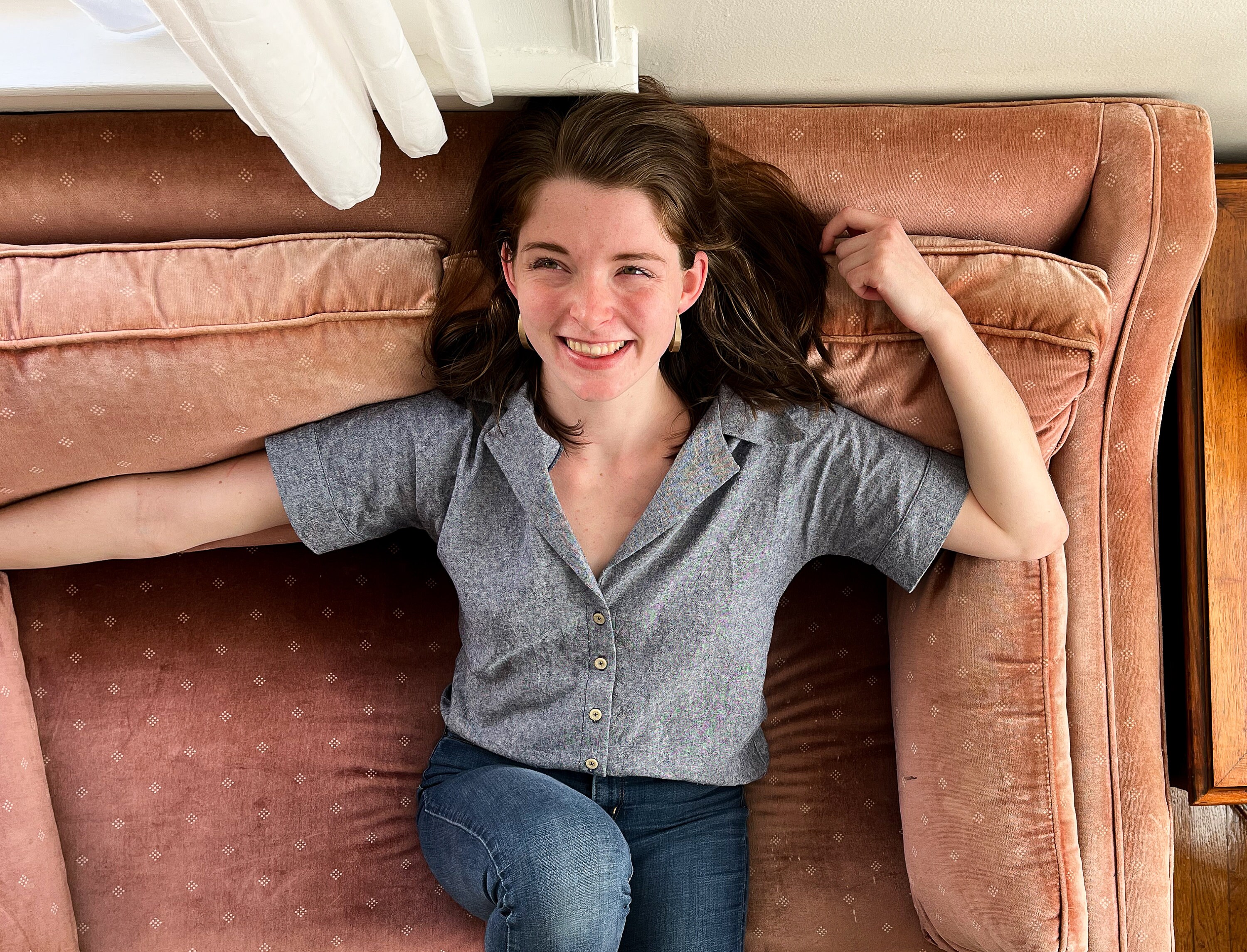 Molly Top: Denim Blue - Etsy