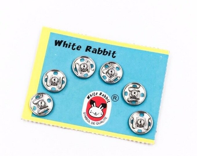 White Rabbit Silver Sew-on Snaps 6-pair Pack H20201154 - Etsy