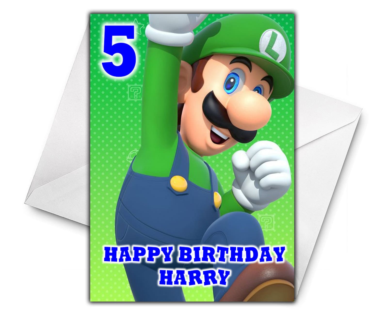 LUIGI Personalised Birthday Card Luigi Personalised Card | Etsy
