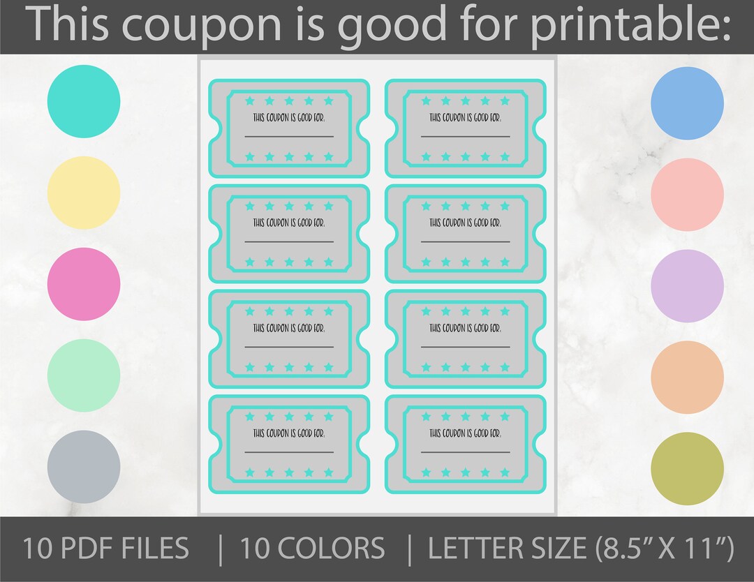 This Coupon is Good for Printable Printable Coupons Letter Size 8.5 X ...