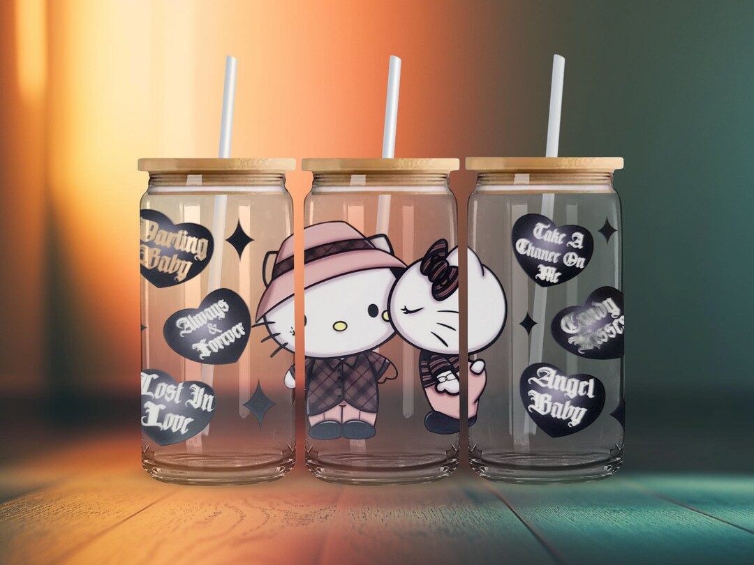 Cholo HK, Lowrider Ice Coffee, Hello Kitty Coffee Glass Cup - Etsy