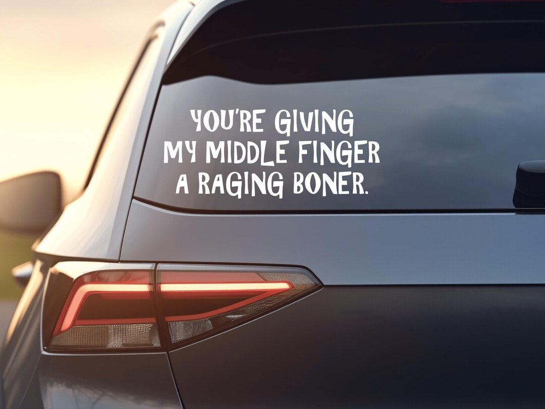 Middle Finger Vinyl Decal: Dark Humor Sticker (multi Colors/sizes Fits ...