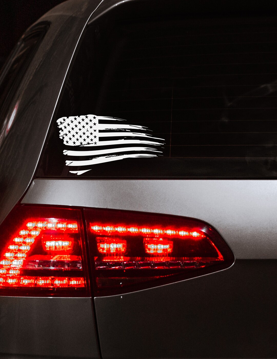 American Flag Decal Stars and Stripes Vinyl Sticker Decal Car Window ...