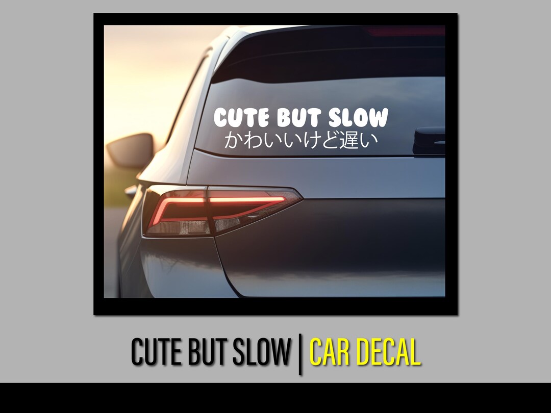 Cute but Slow Car Decal Any Color Computer Decal Vinyl Tumbler Decal - Etsy