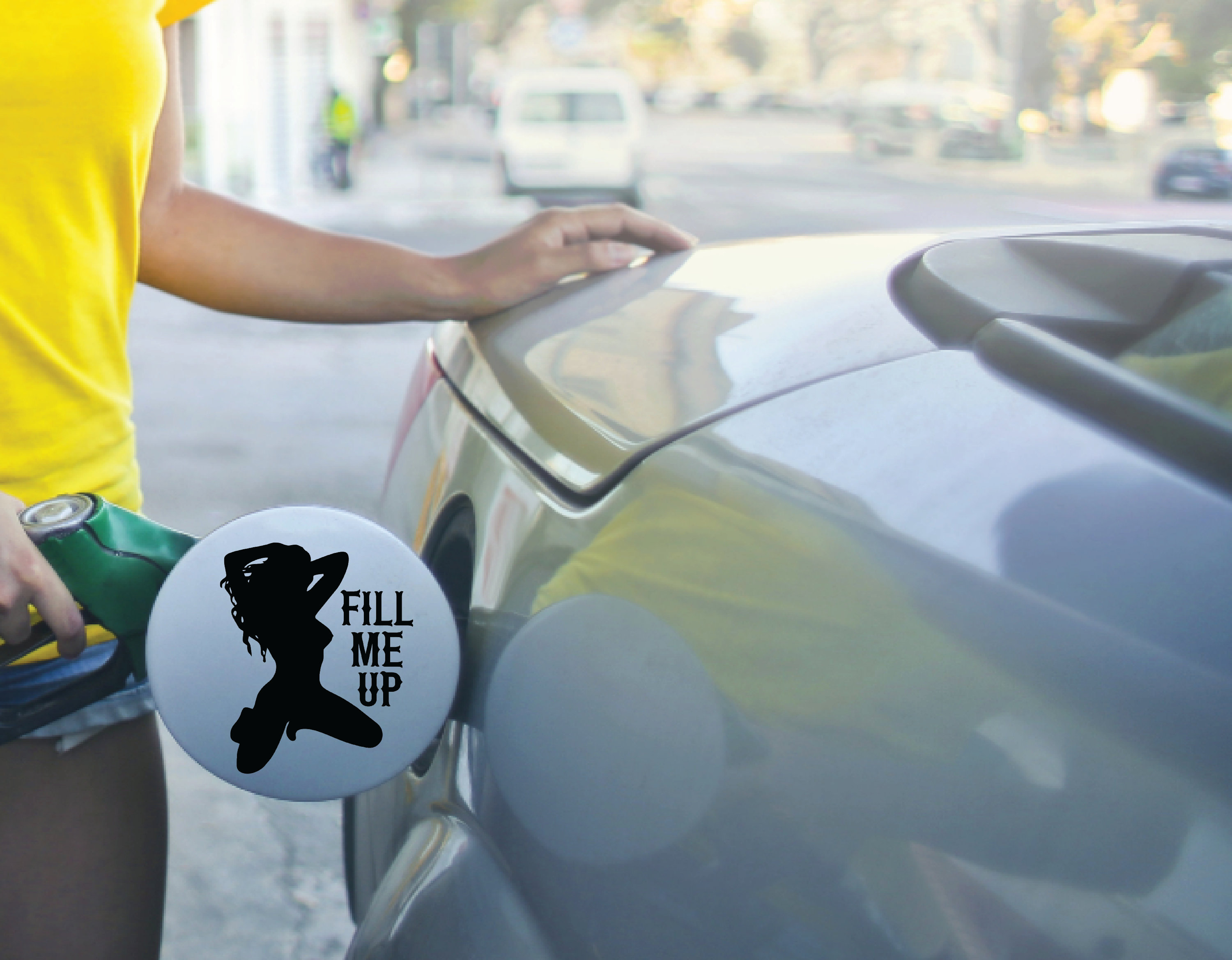 Female Gas Decal FILL ME UP Cute Decal Funny Decal High Price Gas Empty ...
