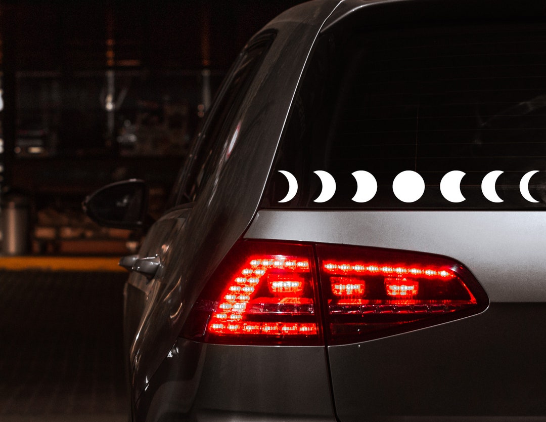 Moon Phase Funny Car Decal Any Color Computer Decal Vinyl Tumbler Decal ...