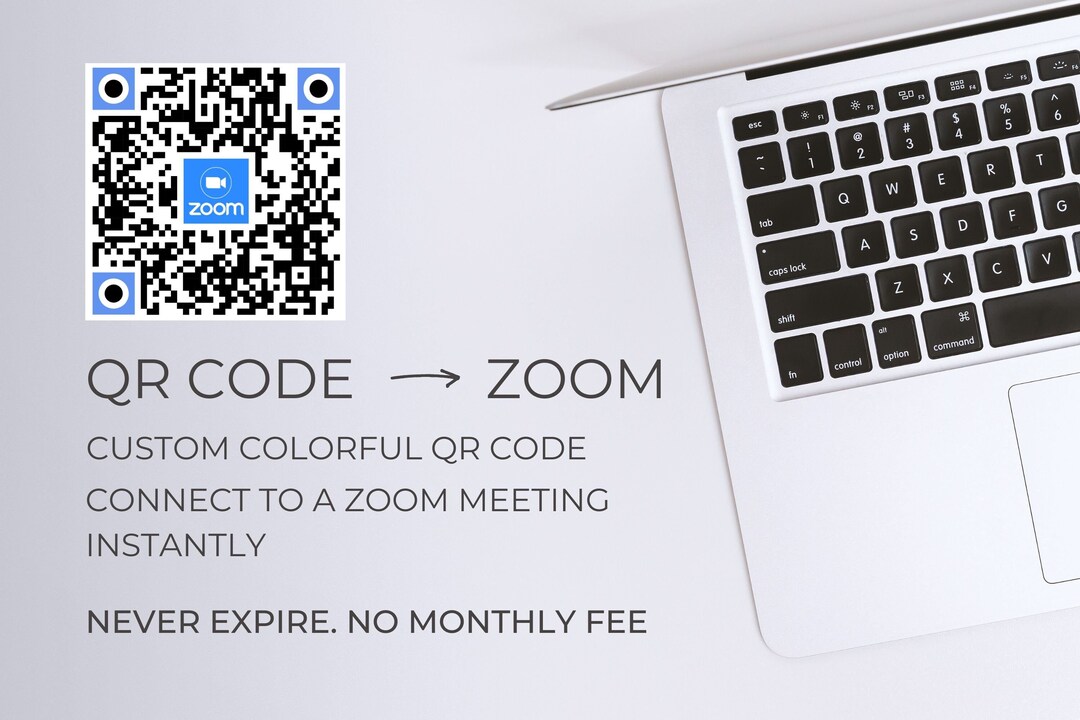 QR Code to ZOOM Custom Digital QR Code With or Without Logo. Never ...