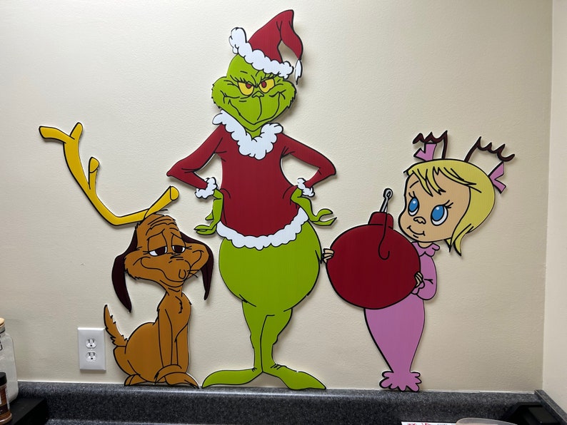 GRINICH Christmas Indoor/outdoor Characters Corrugated Plastic - Etsy