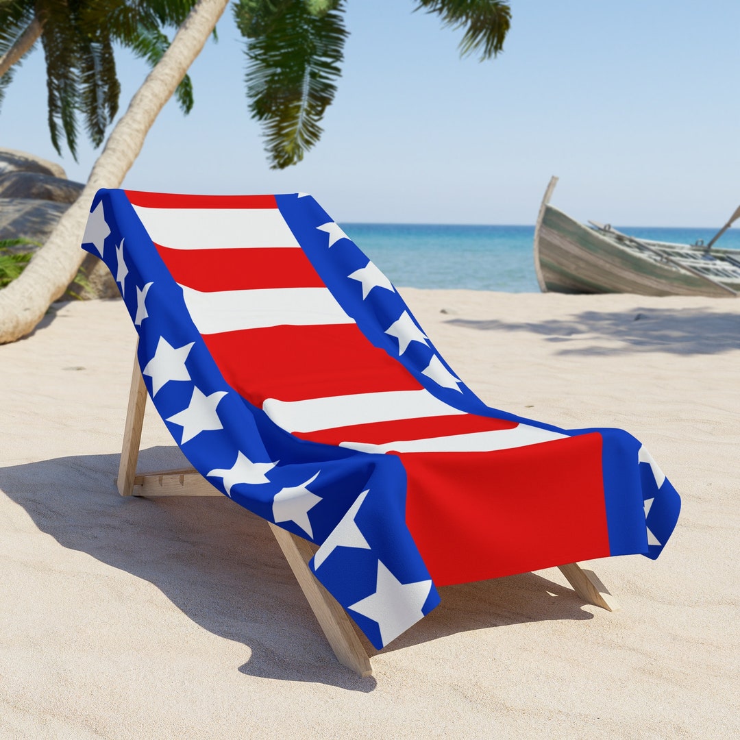 USA Bold Stars & Stripes Pride of America Beach Towel - Etsy